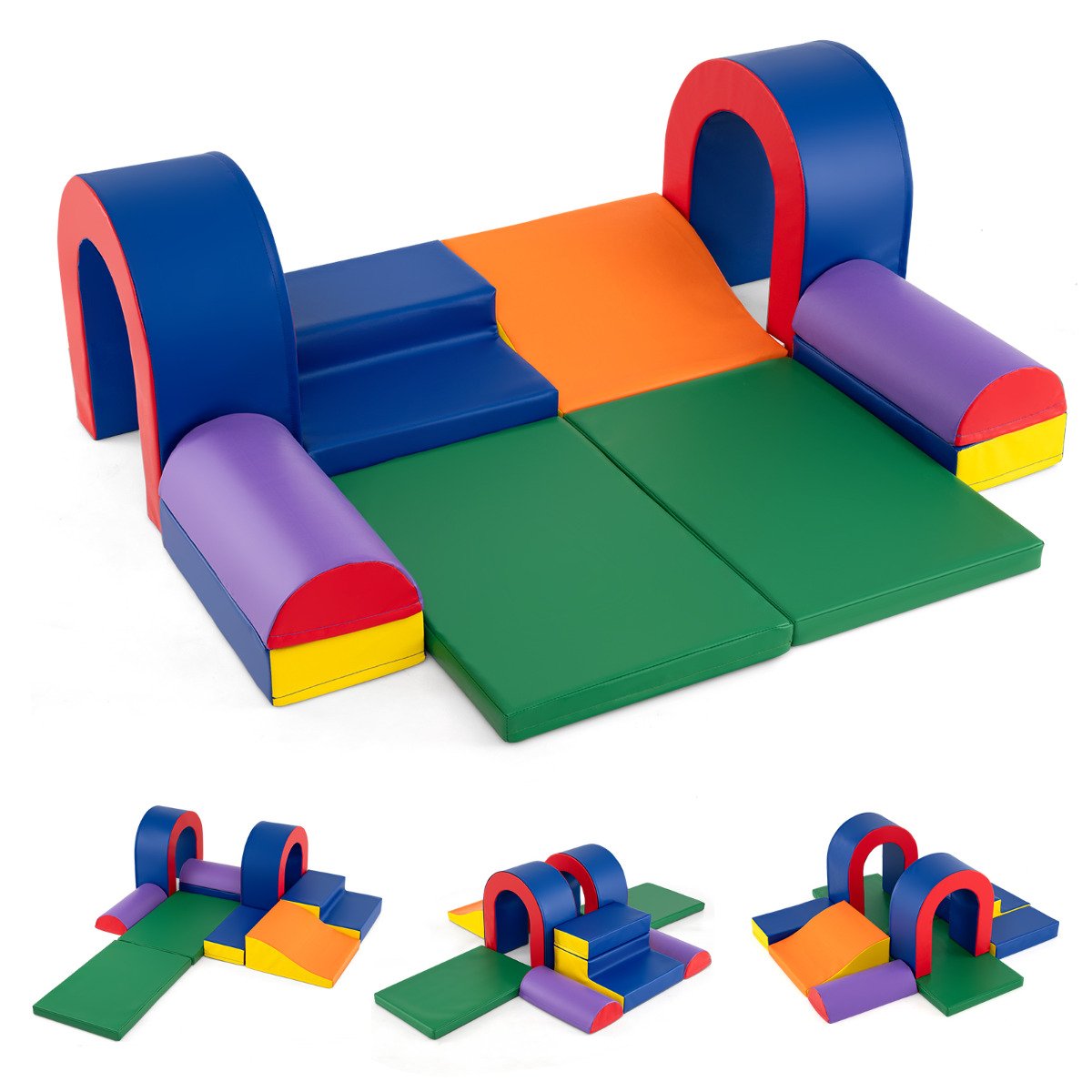 10-Piece Foam Climbing Blocks for Crawling Climbing and Sliding ...