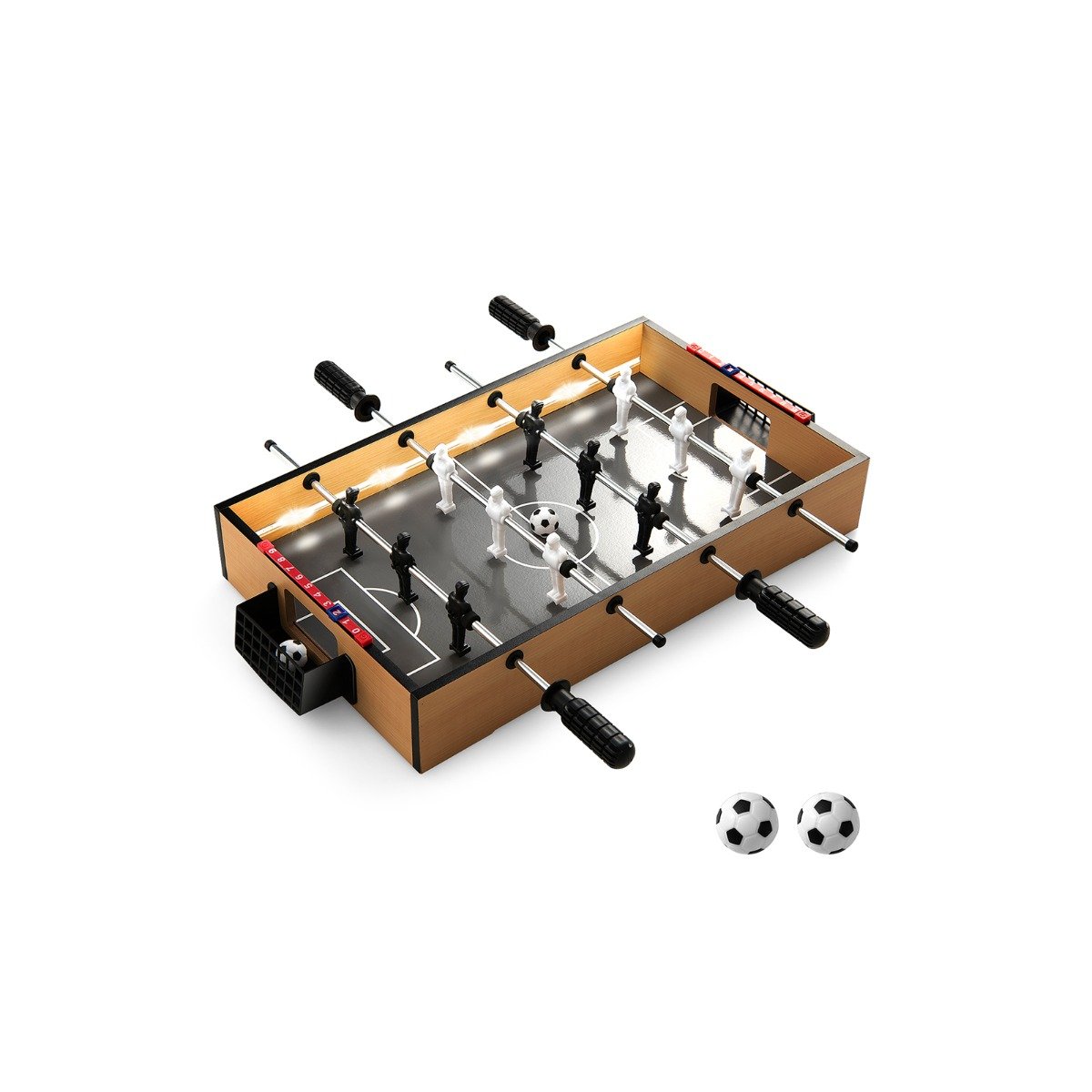 51cm Foosball Table with LED Lights and Realistic Players and 2 Balls ...
