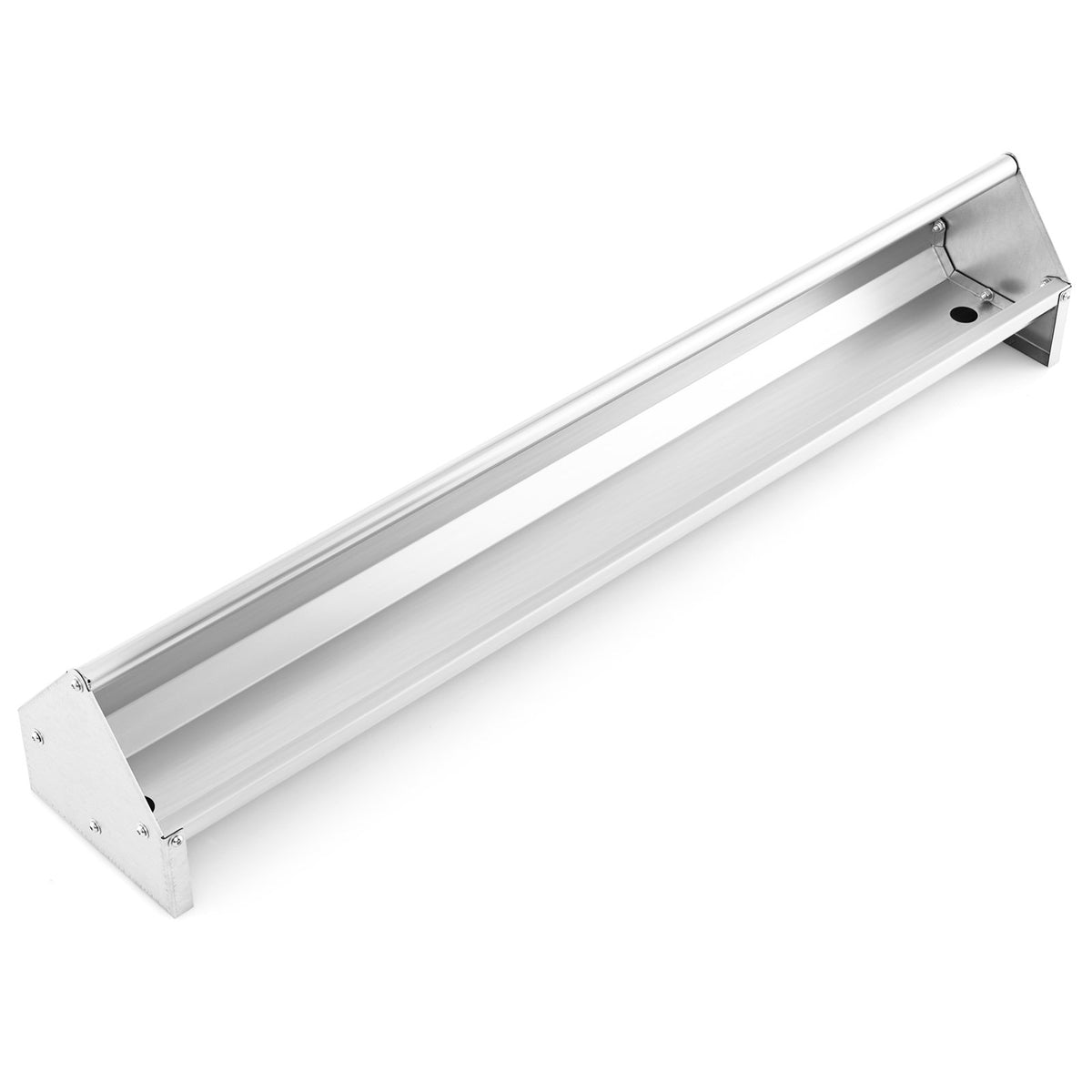 Steel Chicken Feeding Trough with Crossbar and Drainage Holes-Silver ...