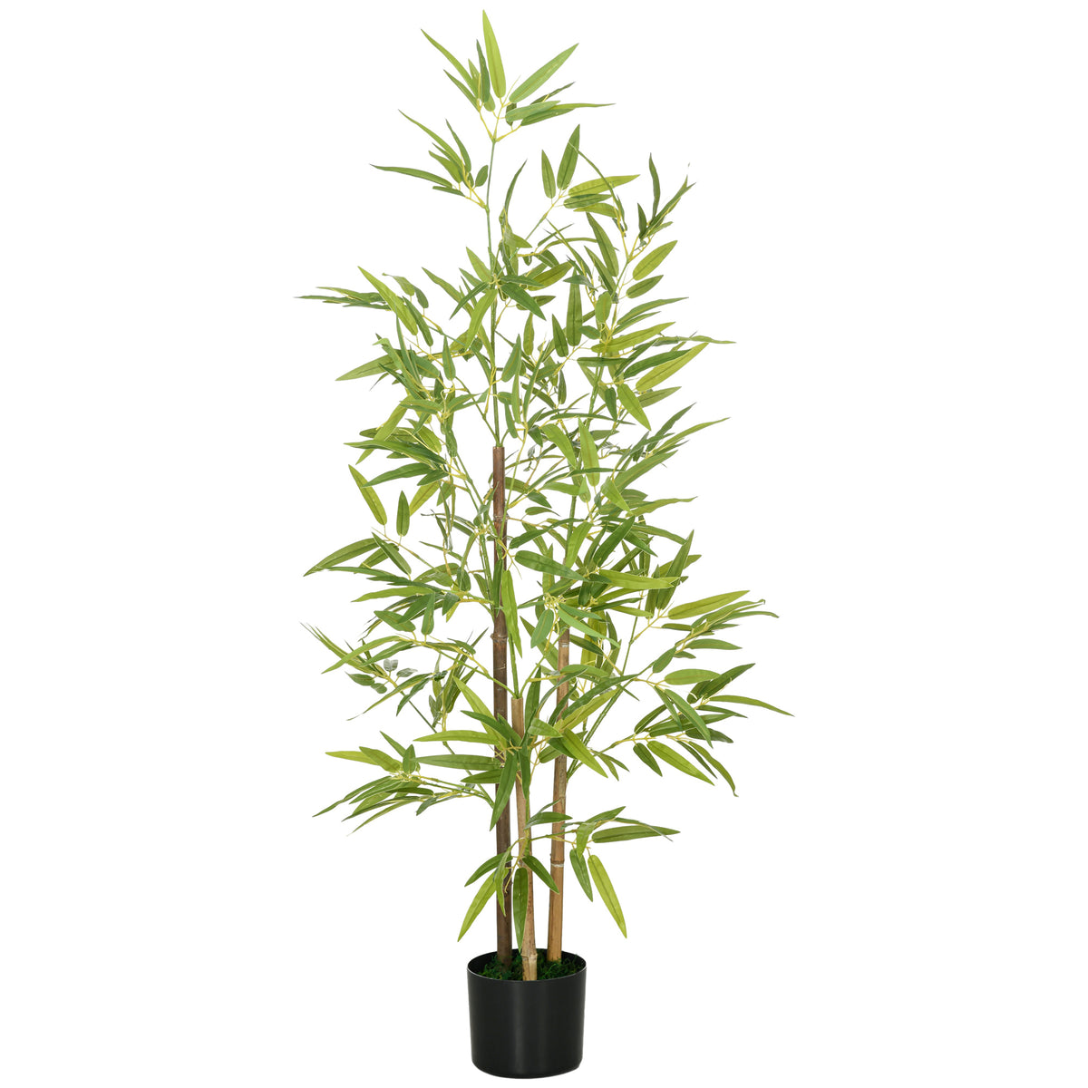 Faux Bamboo Plant 120cm - Indoor Artificial Green Tree with Pot ...