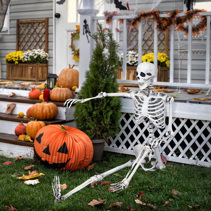 Halloween Life Size Full Body Skeleton Festival Skeleton Prop Decorati ...