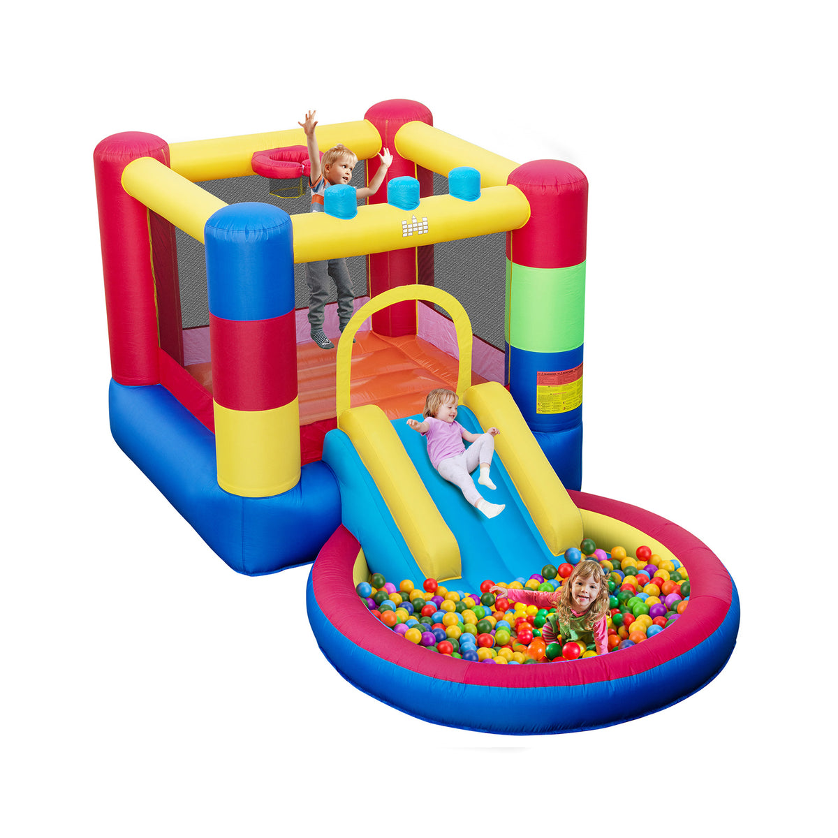 Inflatable Kids Bounce Castle with Slide and 50 Ocean Balls — Shopsta UK