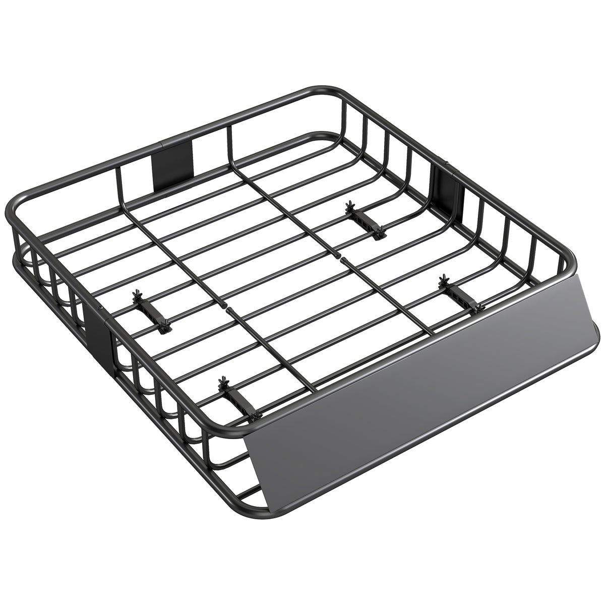 HOMCOM Universal Roof Rack Basket Tray, 90.7 kg Steel Car Rooftop Lugg ...