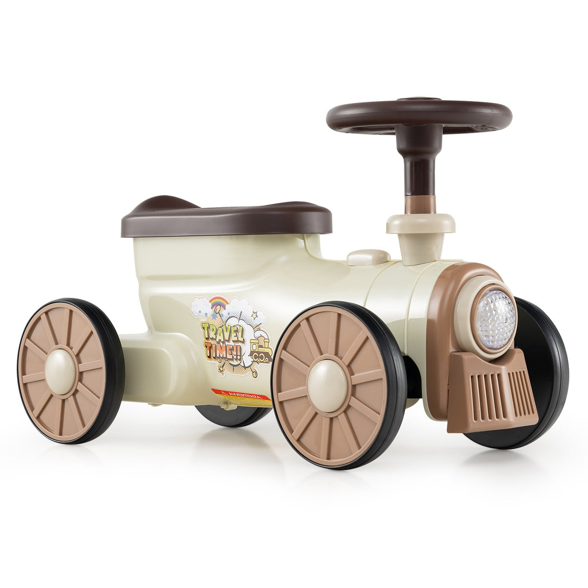 Ride on Push Car Train with Sound Button and Storage Compartment ...