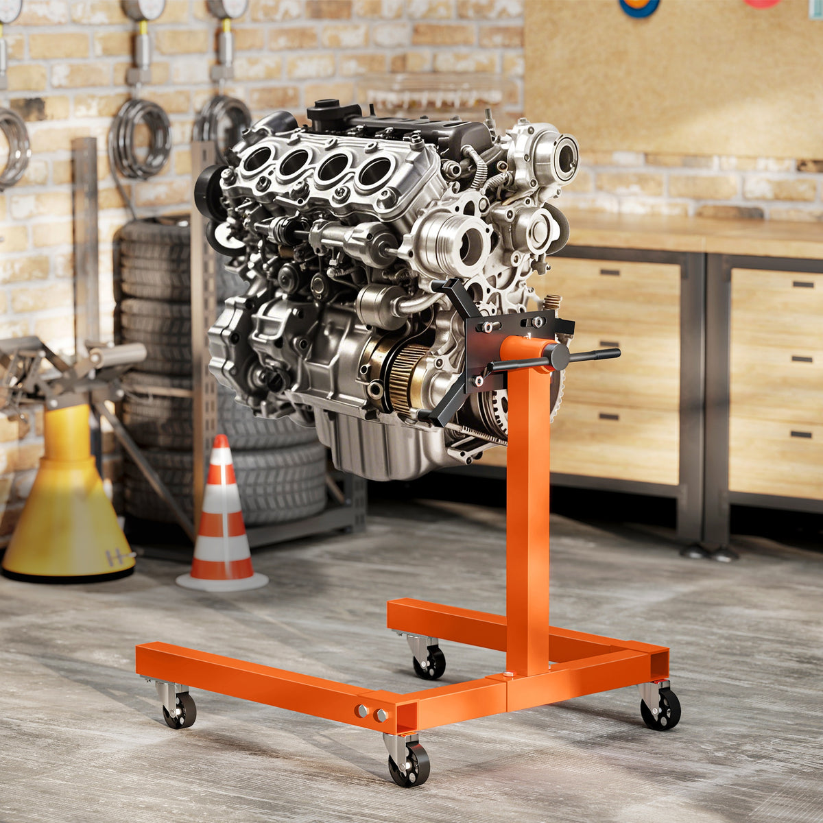 HOMCOM Engine Stand, 570 kg Rotating Engine Stand with 360 Degree Adju ...