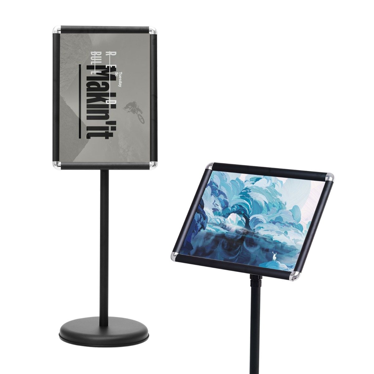 A3 Adjustable Poster Stand with Adjustable Height and 360° Rotation ...