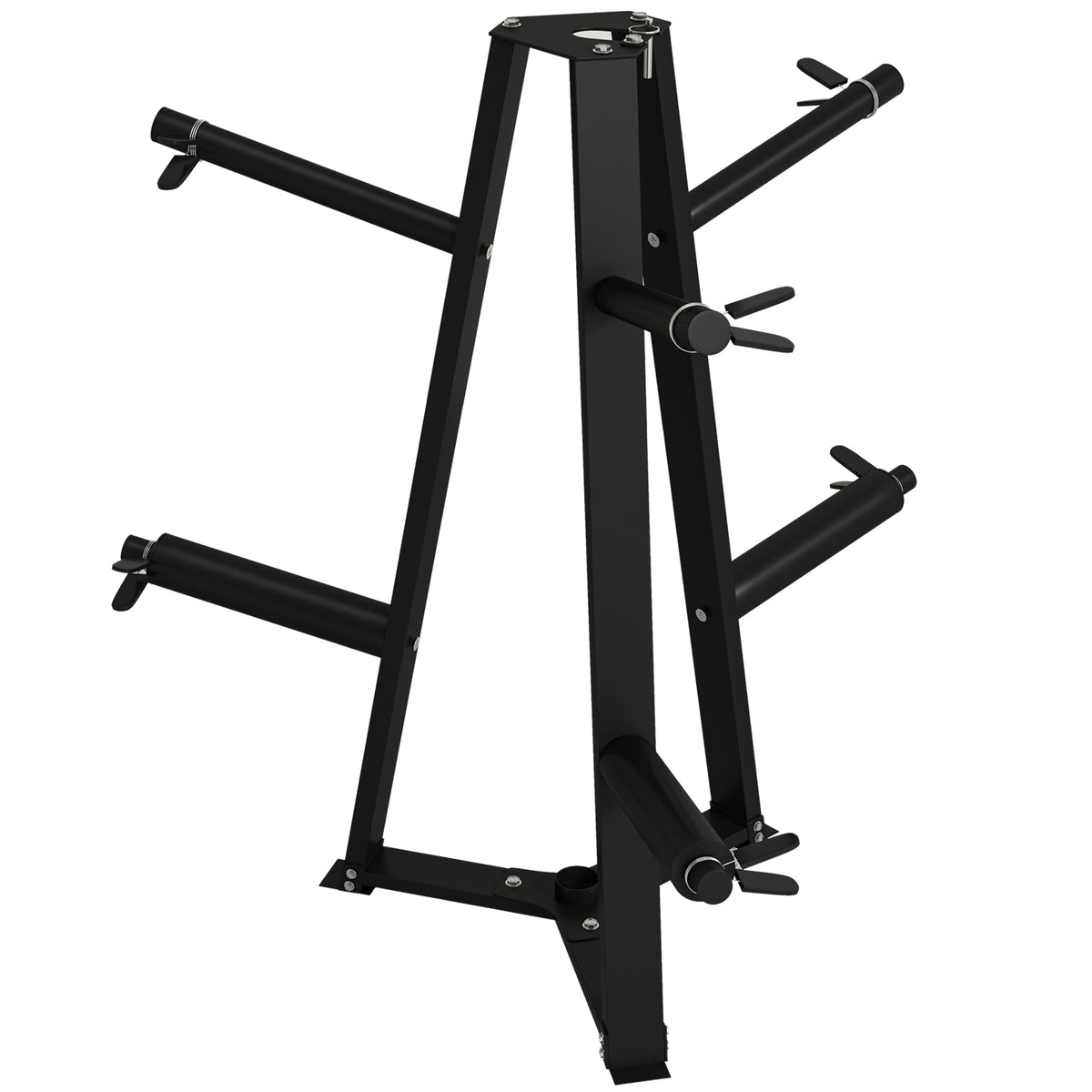 Sturdy 5cm Plate & Barbell Weight Tree Rack with Secure Clamps — Shopsta UK