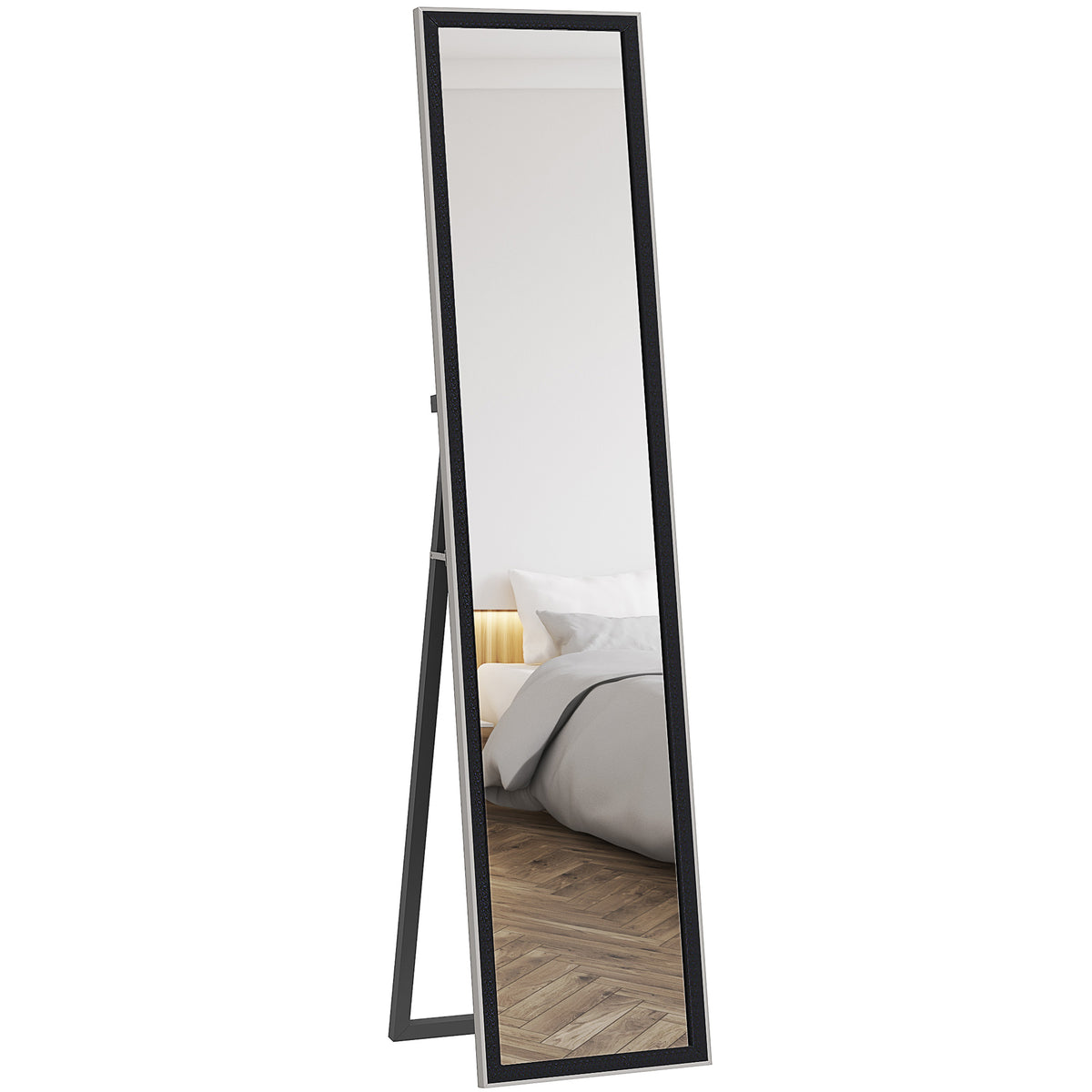 HOMCOM Full Length Mirror, 37 x 157cm Wall Mounted, Leaning, Free Stan ...