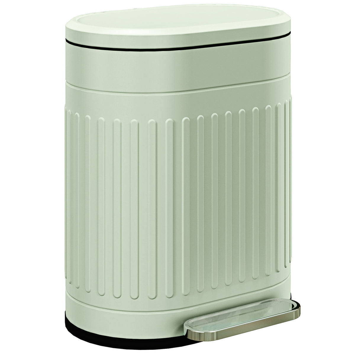 HOMCOM 20 Litre Pedal Bin, Fingerprint Proof Kitchen Bin with Soft-clo ...