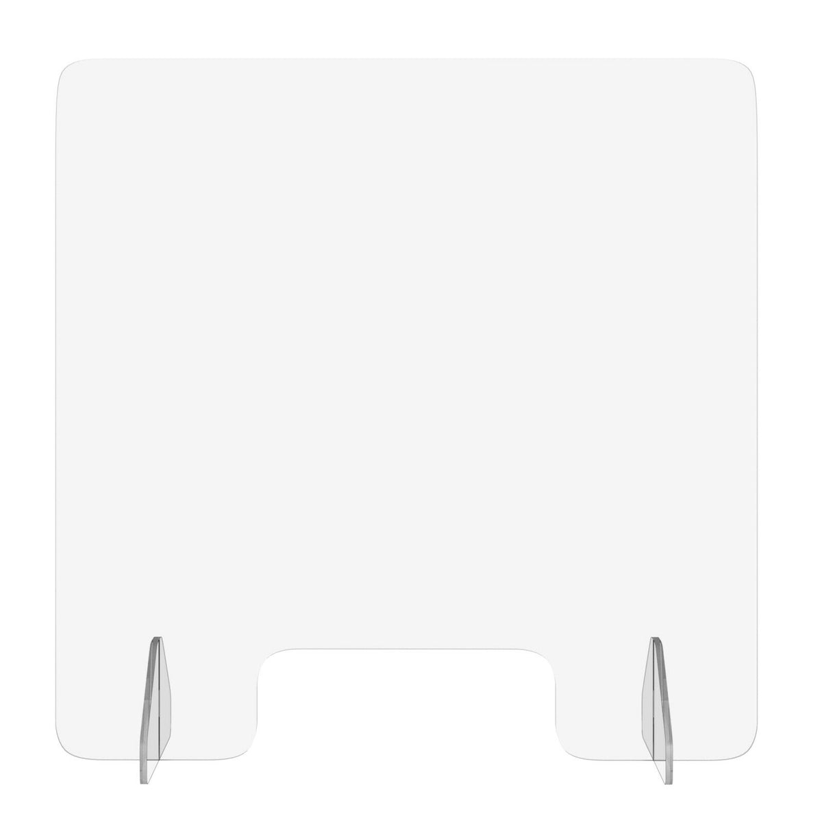 Freestanding Plexiglass Shield with Transaction Slot for Counters ...