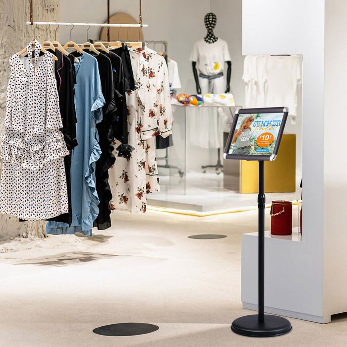 Black A4 Poster Stand - 360° Rotating Adjustable Display Holder ...