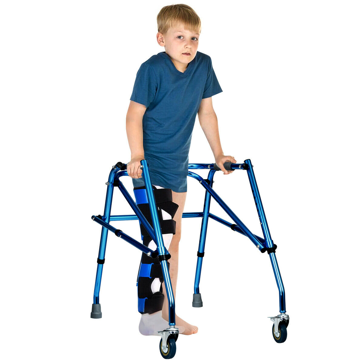 Navy Blue Foldable Walker for Kids - Mobility Aid for Disabled Children ...