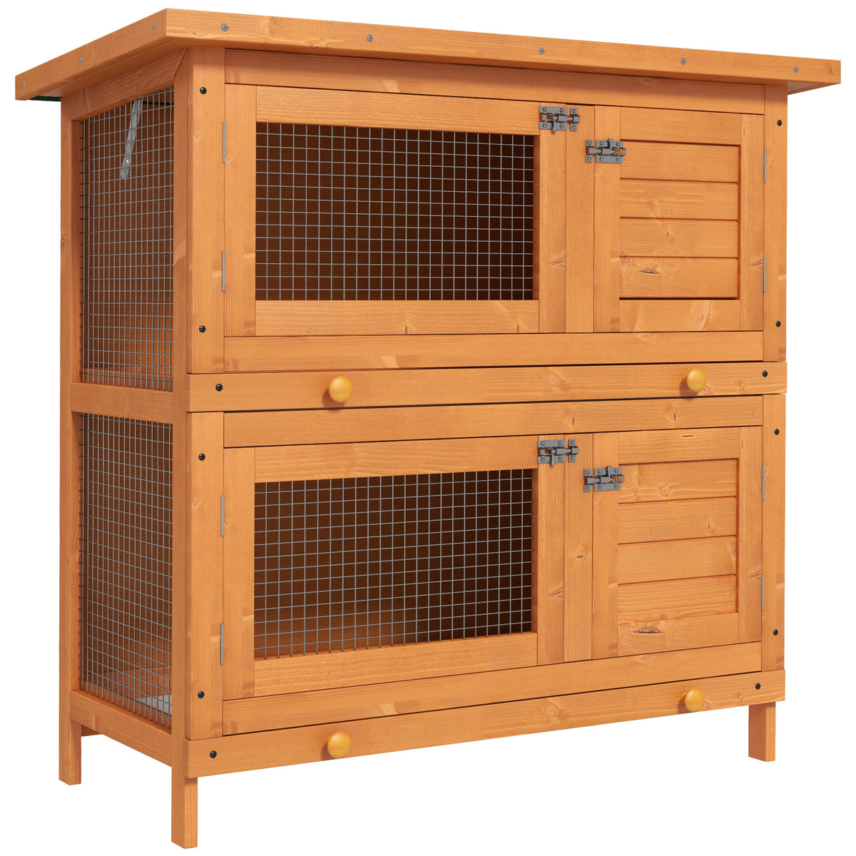 Wooden Indoor Rabbit Hutch | Compact Bunny House with Roof Access ...