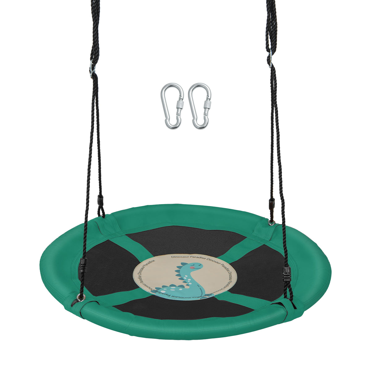 Green Round Tree Swing for Kids - 100cm Outdoor Saucer Swing — Shopsta UK
