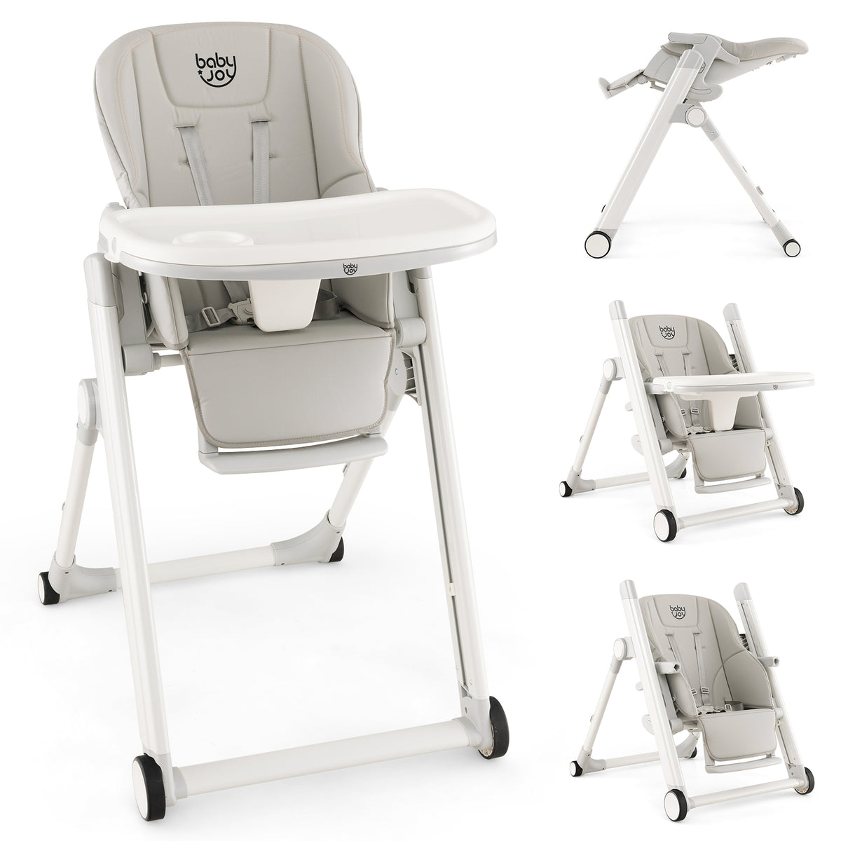 Light Grey High Chair Model 101 - Foldable & Adjustable for Baby ...