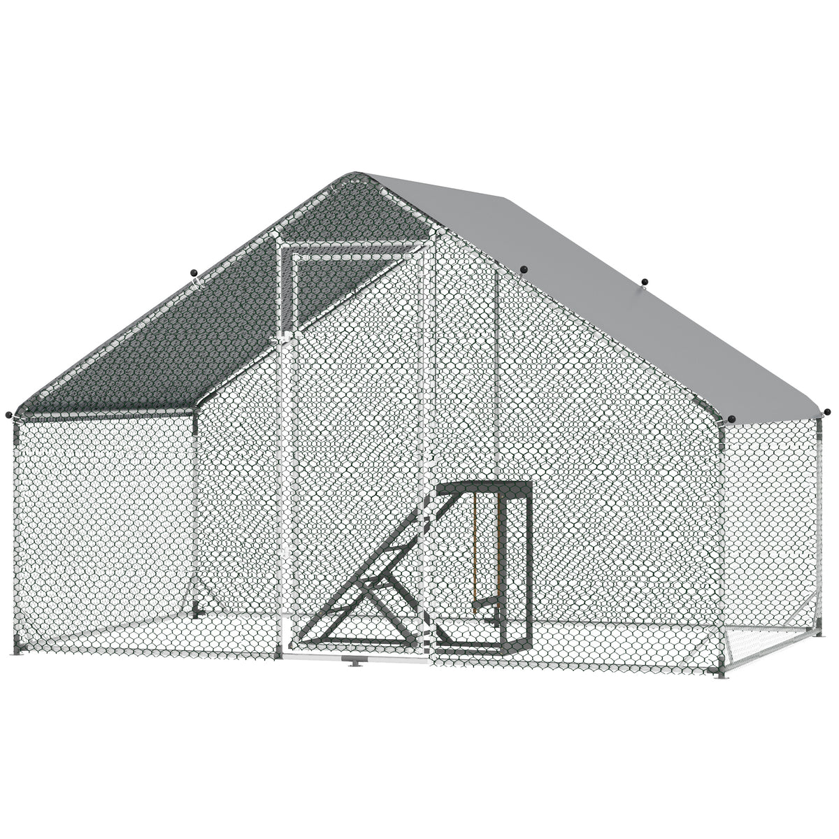 Outdoor Chicken Coop Run - 3x2x2m Large Poultry Enclosure with Shelf ...