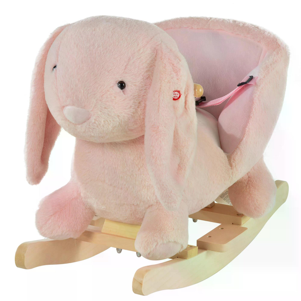 Pink Plush Rabbit Rocker for Kids - Sensory Balance Rocking Toy ...