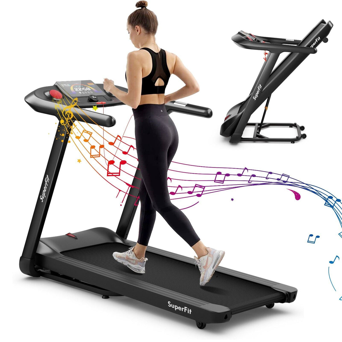 Compact Electric Folding Treadmill for Small Spaces & Home Gyms ...