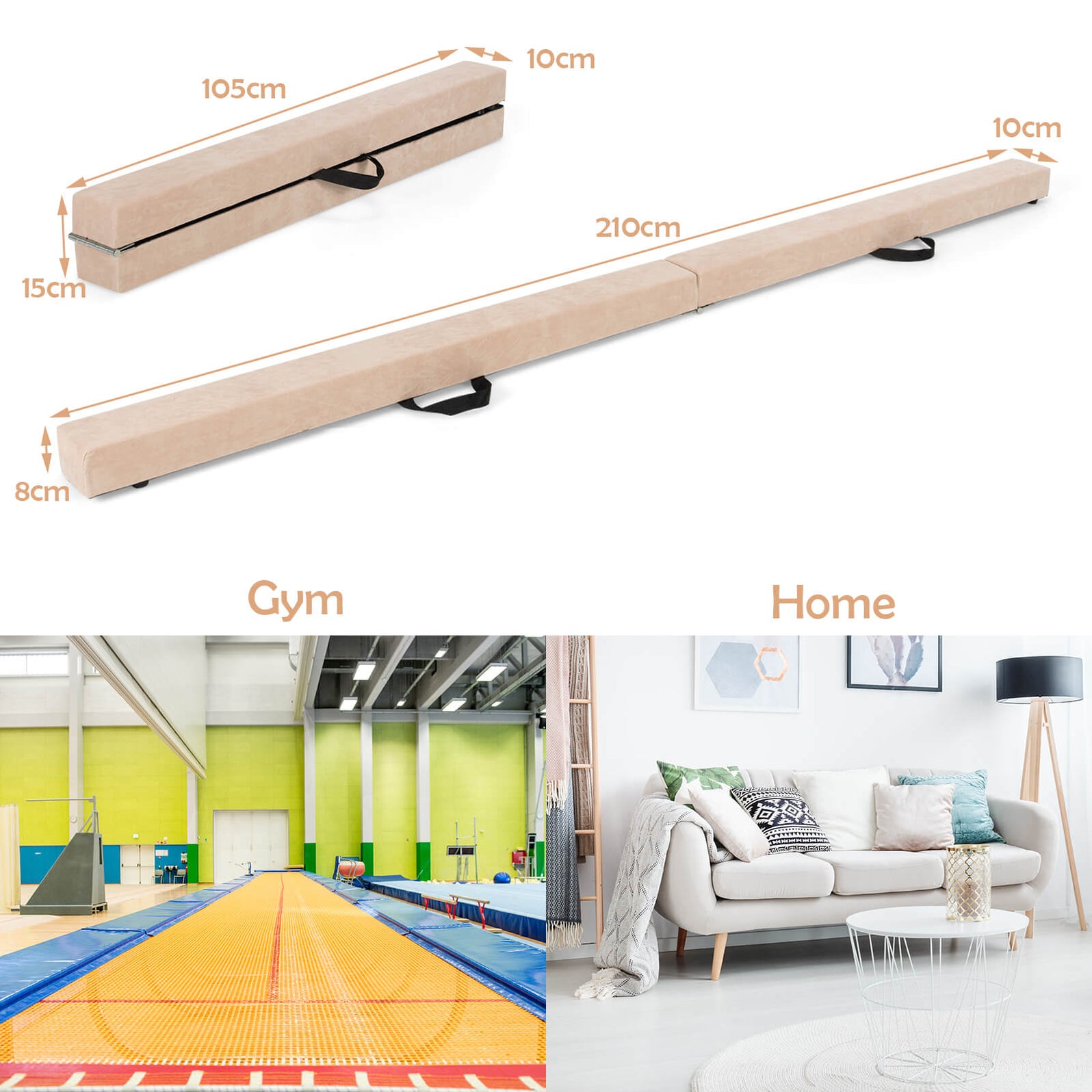 Black Portable Folding Gymnastics Beam for On-the-Go Gymnasts — Shopsta UK