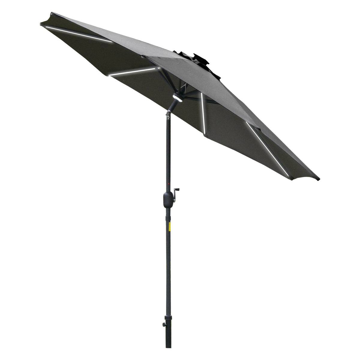 2.7m LED-Lit Solar Garden Parasol in [Color] - Outdoor Sun Umbrella ...