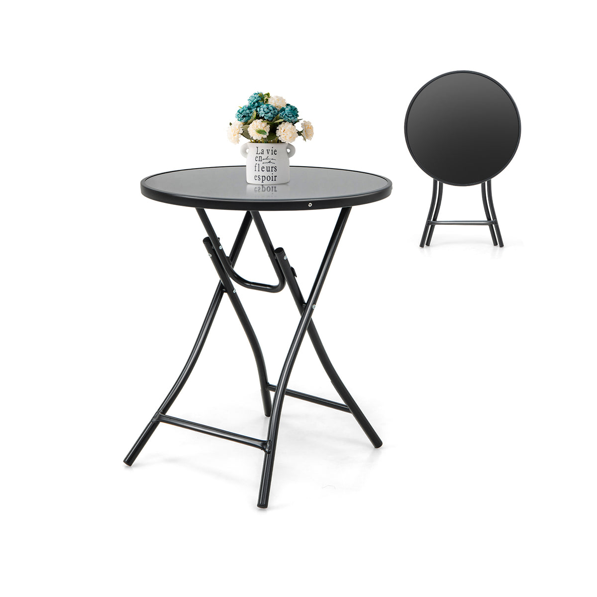 Round Glass Bistro Table for Cafe & Restaurant Use — Shopsta UK