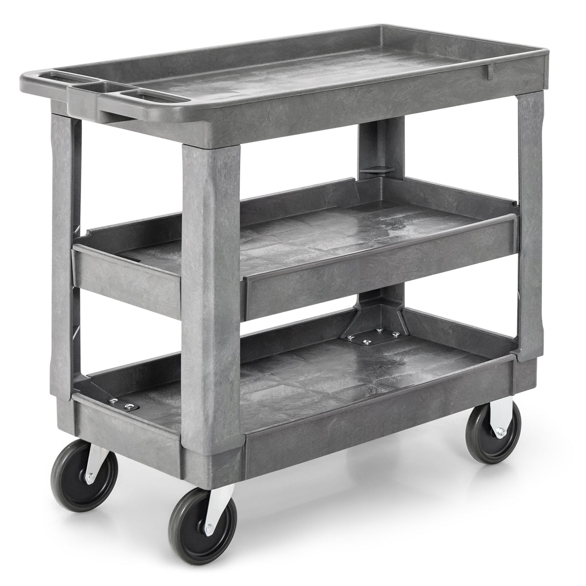 Industrial Grey 3-Tier Heavy Duty PP Cart - Robust 250KG Load Capacity ...