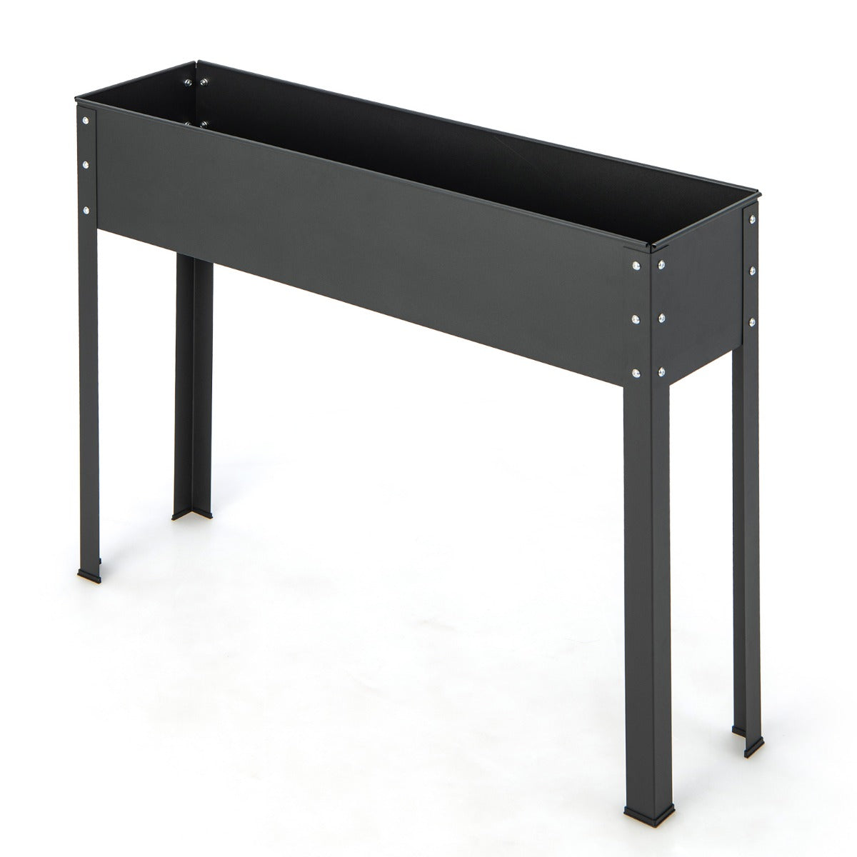 Black Metal Elevated Planter Box - Ideal for Urban Gardening — Shopsta UK
