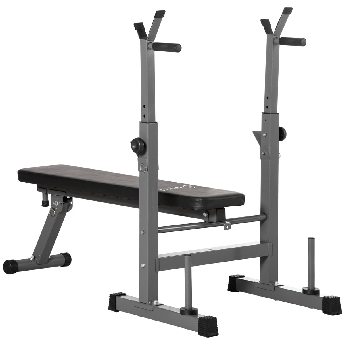 Versatile Home Gym Weight Bench & Dip Bar Station - Black — Shopsta UK