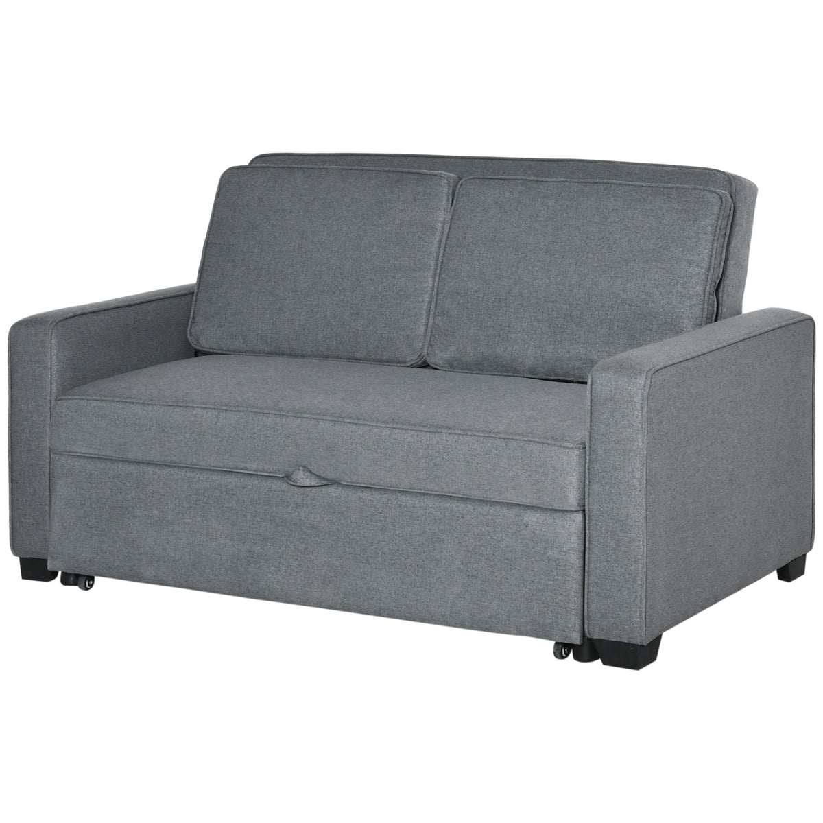 Grey Click Clack Sofa Bed - Space-Saving Pull Out Sleeper Couch ...