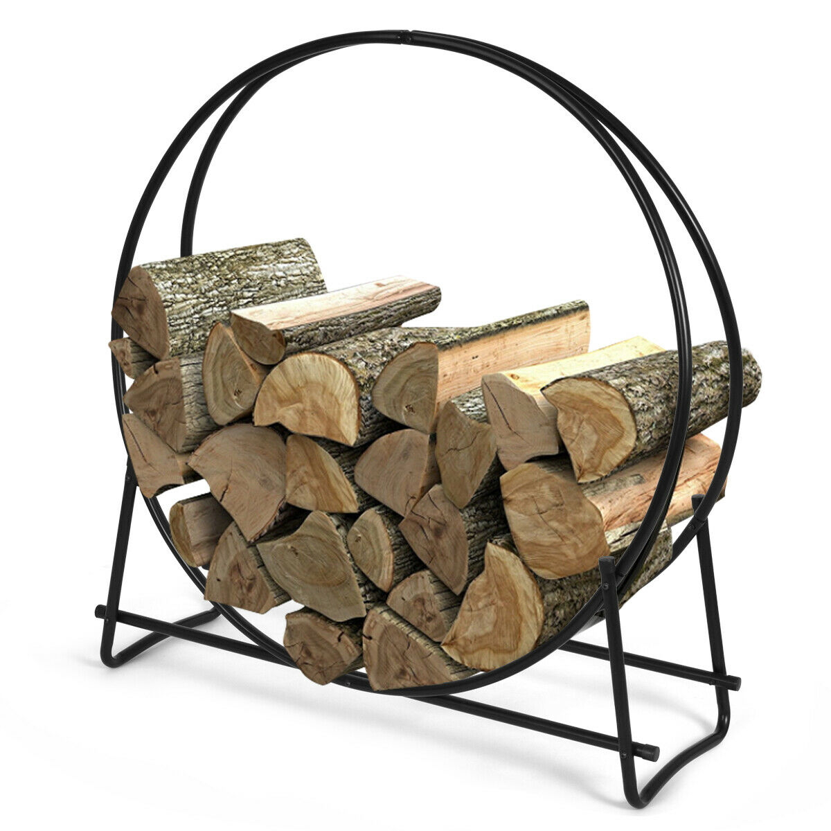 Versatile Round Firewood Rack for Indoor/Outdoor Log Storage — Shopsta UK