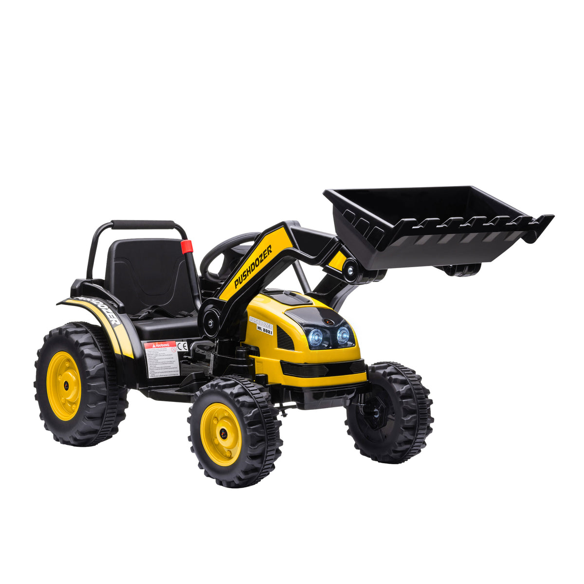 Battery-Powered Kids Digger Excavator Toy - Yellow Ride-On for Ages 3-5 ...