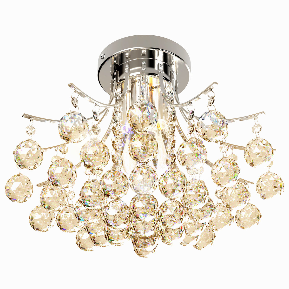 Elegant K9 Crystal 3-Light Chandelier - Modern Ceiling Lighting Decor ...